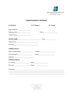 Fillable Online BC Cardiac Catheterization Referral Form Fax Email ...