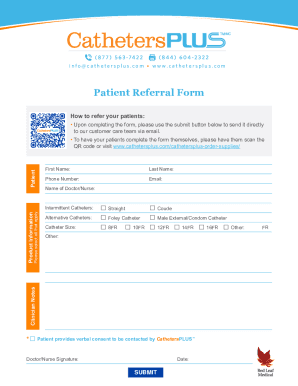Fillable Online RLM CathetersPLUS Patient Referral Program Form JAN ...