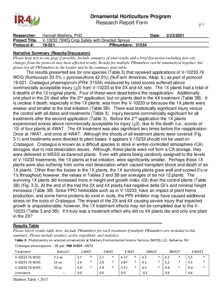 Fillable Online Fillable Online ir4 rutgers ir4 ornamental reporting ...
