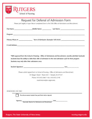 Fillable Online nursing rutgers Fillable Online nursing rutgers Request ...