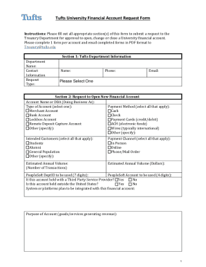 Fillable Online access tufts Fin Acct Form with tables Fax Email Print ...