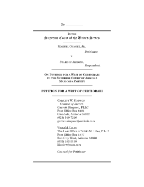 Fillable Online Petition For Certiorari Form Fax Email Print - pdfFiller