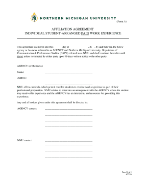 Fillable Online nursing clinical site affiliation agreement Fax Email ...