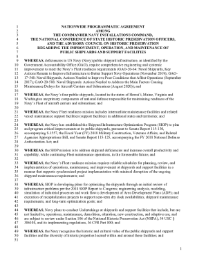 Fillable Online Draft Nationwide Programmatic Agreement for Navy ...