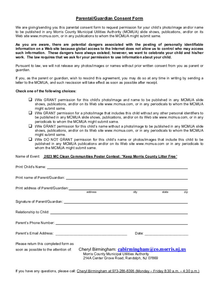 Fillable Online PARENTAL/GUARDIAN CONSENT FORM Fax Email Print - pdfFiller