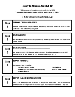 Fillable Online How To Create An FSA ID.docx Fax Email Print - pdfFiller