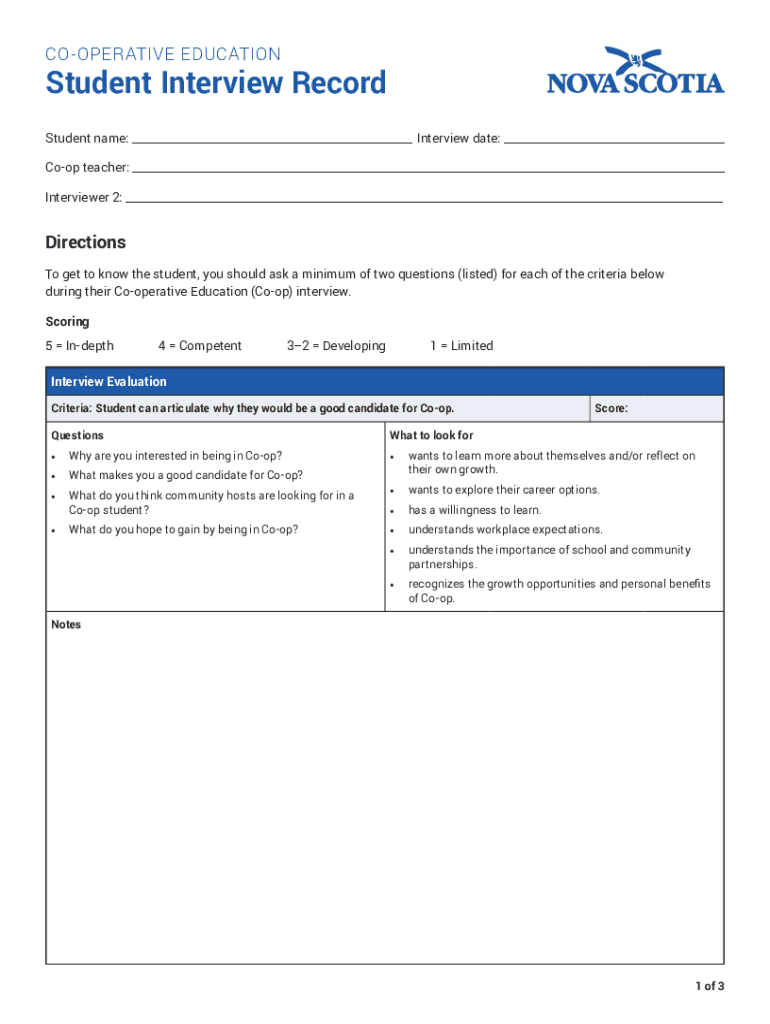 Fillable Online How to Have a Successful Co-op Interview Fax Email ...