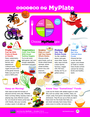 Fillable Online Serving Up MyPlate-A Yummy Curriculum, Level 2. USDA ...