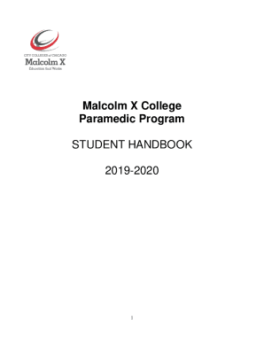 Fillable Online Malcolm X College Paramedic Program STUDENT ... Fax Email Print - pdfFiller