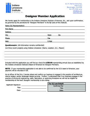 Fillable Online ILI Associate Application Fax Email Print - pdfFiller