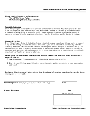 Fillable Online HIPAA Privacy Notice - East Valley Outpatient Surgery ...