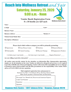 Fillable Online 2017 Vendor Registration Form Fax Email Print - pdfFiller