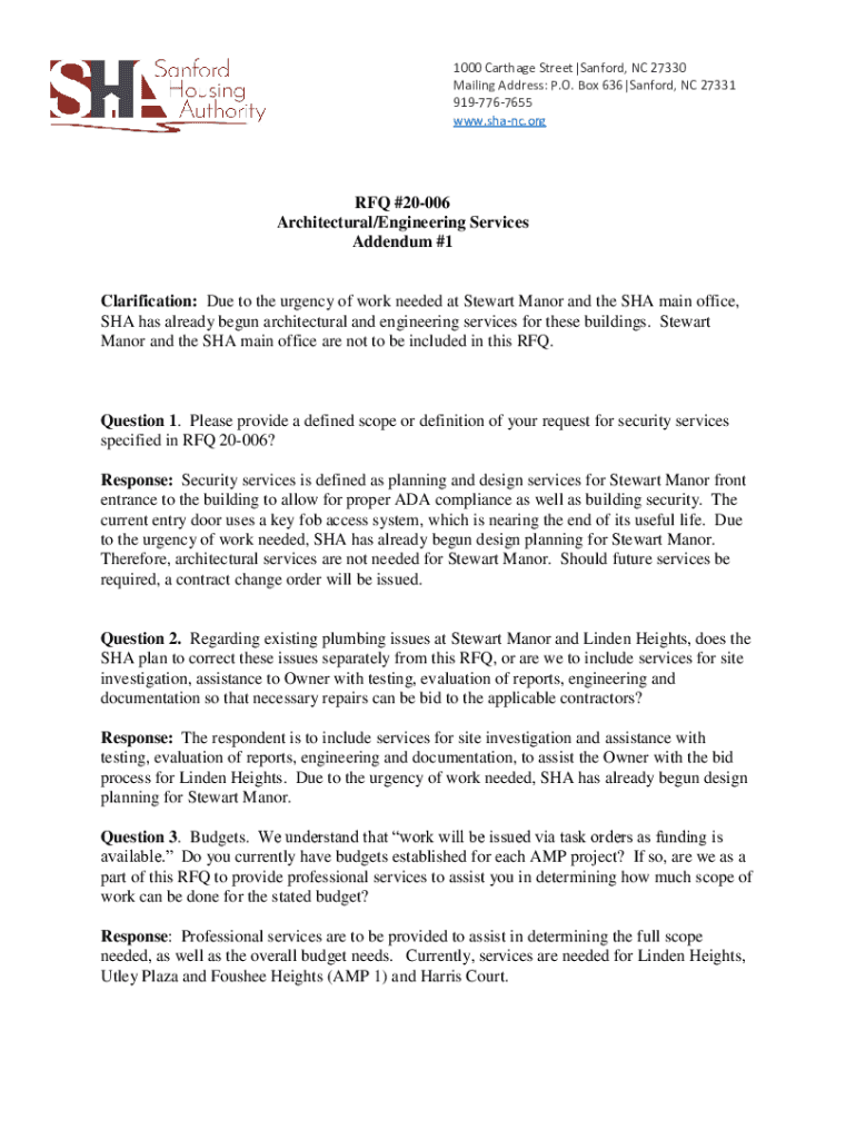 Fillable Online Due to the urgency of work needed at Stewart Manor and ...