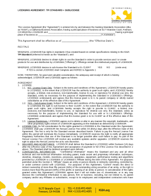 Fillable Online licensing agreement: tpi standard + sublicense Fax ...