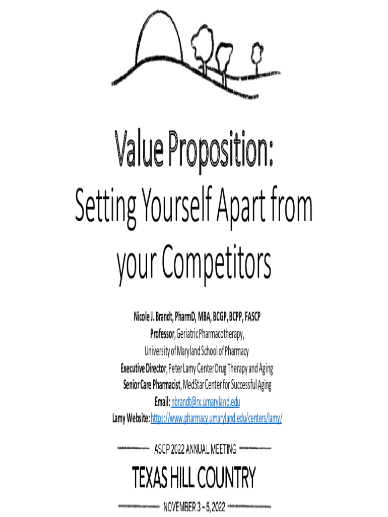 Fillable Online Value Proposition: Setting Yourself Apart from your ...