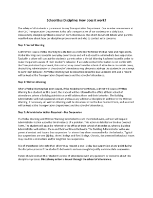 Fillable Online School Bus Discipline: How does it work? Fax Email ...