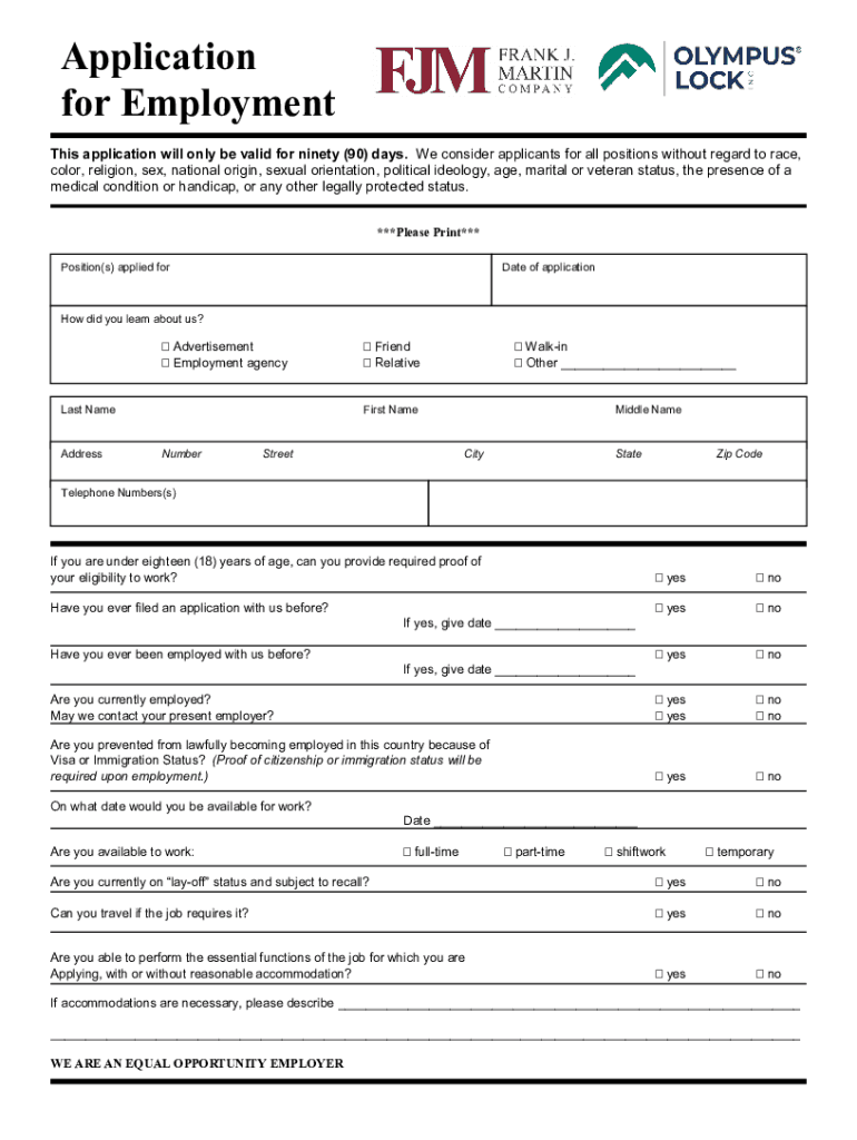 Fillable Online Employment Application Authorization Fax Email Print ...