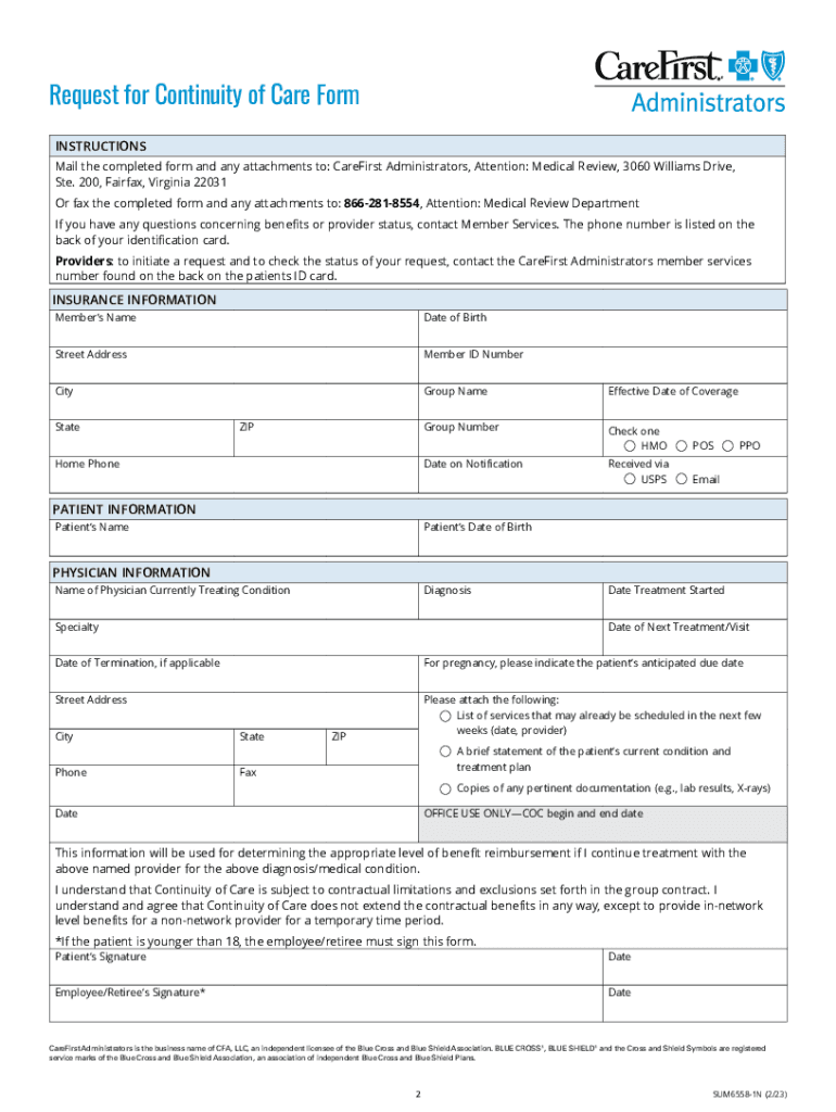 Fillable Online Continuity of Care. Continuity of Care Fax Email Print ...