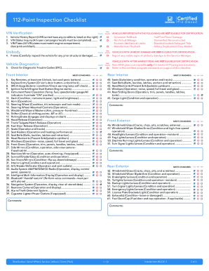 Fillable Online 112-Point Inspection Checklist Fax Email Print - pdfFiller