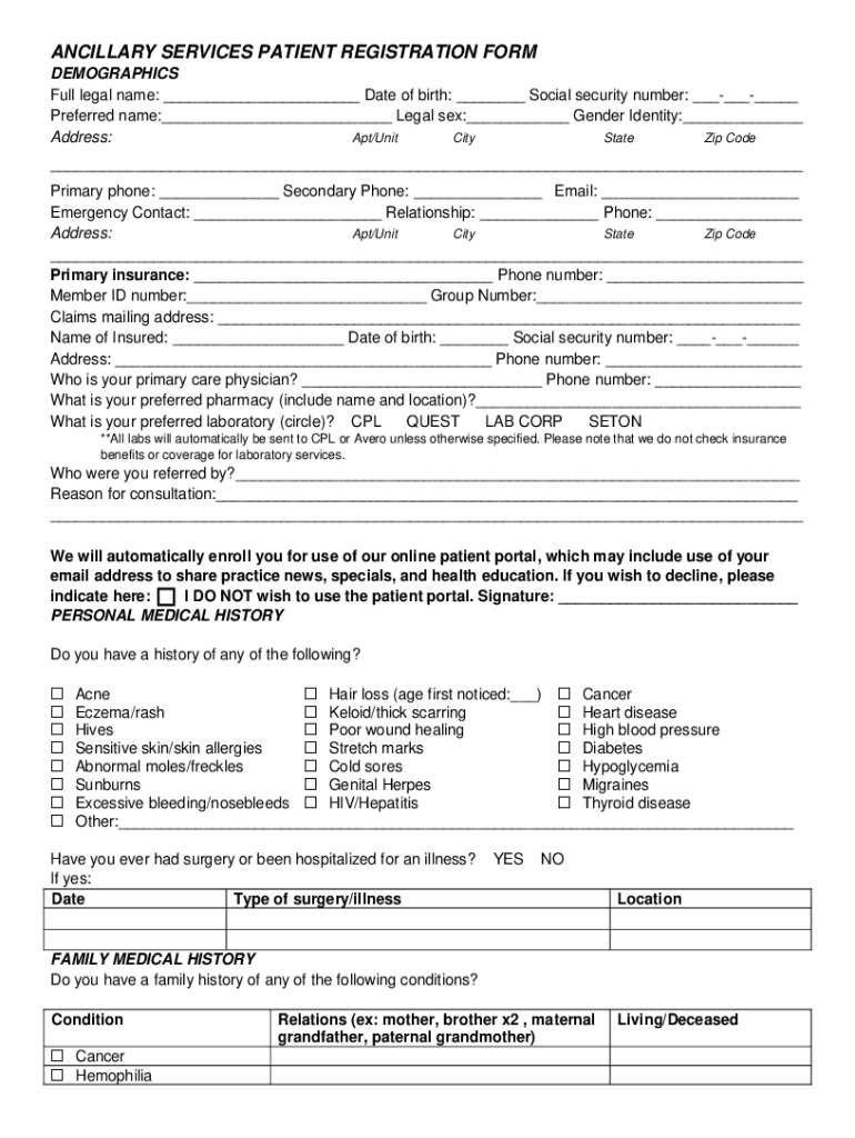 Fillable Online Full legal name: Date of birth: Social security number: -- Fax Email Print ...