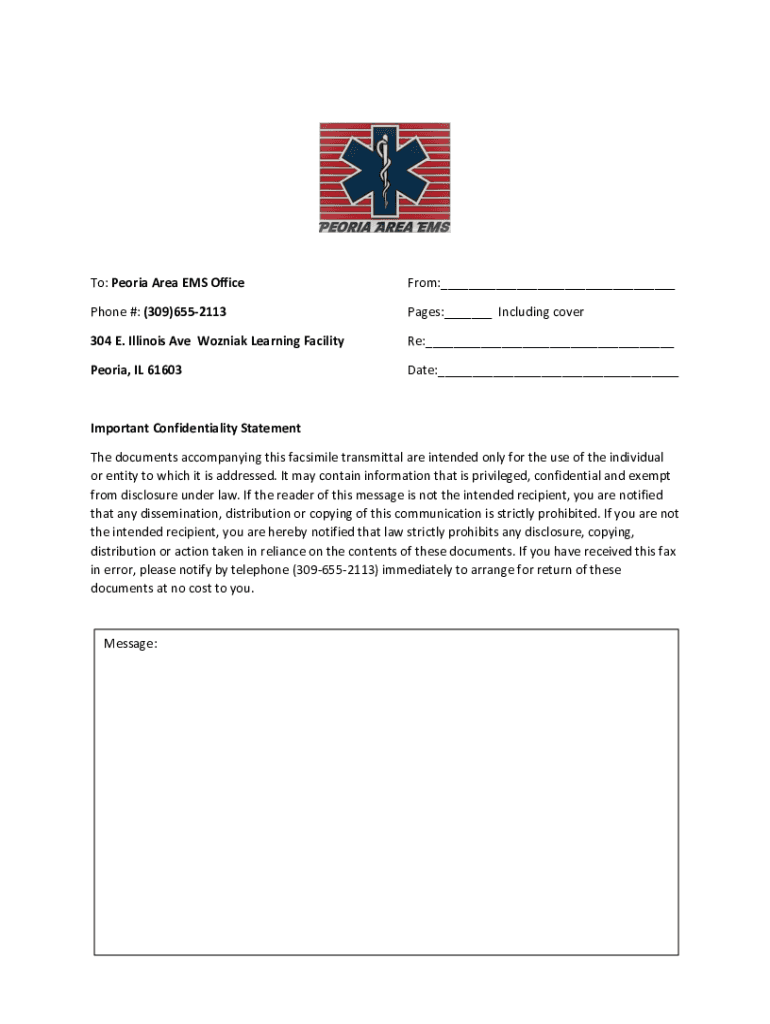 Fillable Online EMT Basic System Entry Form - Peoria Area EMS Fax Email ...