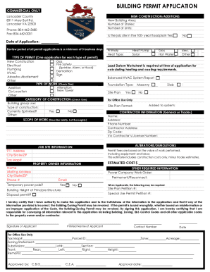 Fillable Online Permit Application - Commercial.pdf Fax Email Print ...