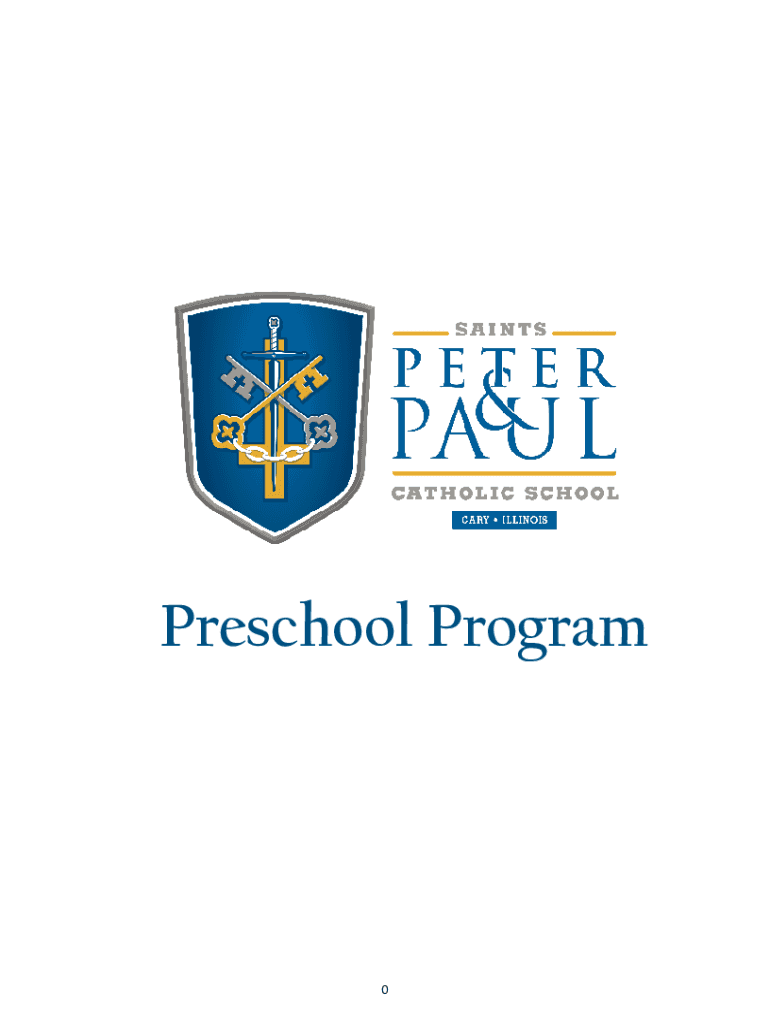 Fillable Online Preschool Program - SS. Peter and Paul Catholic School Fax Email Print - pdfFiller