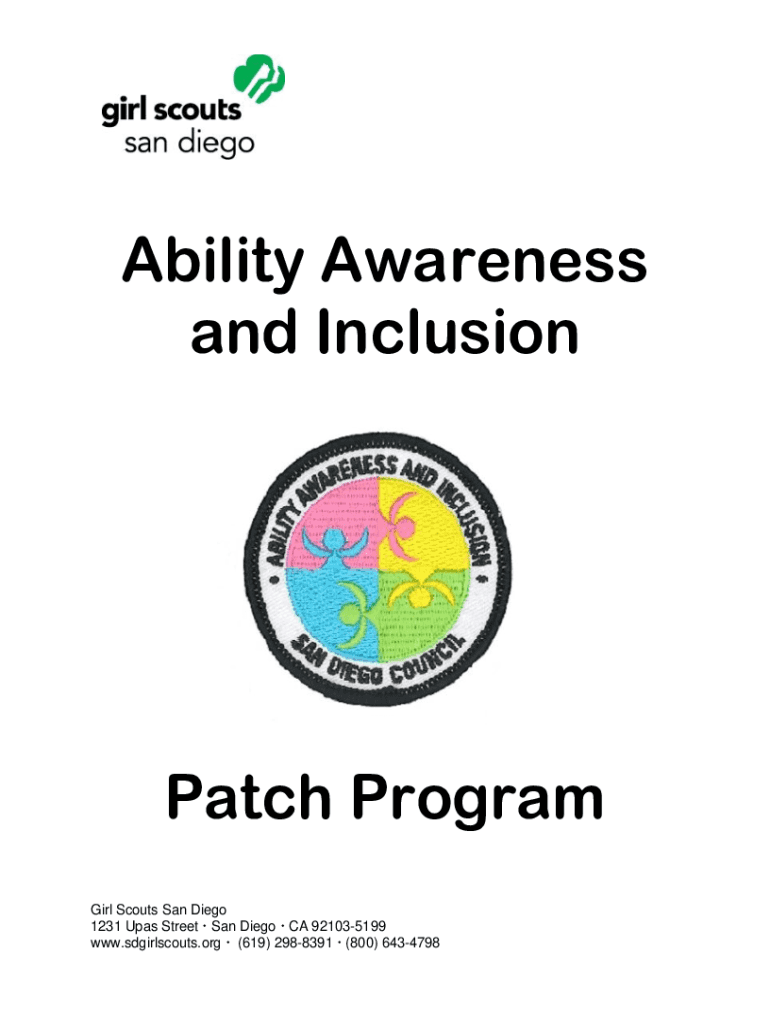 Fillable Online Ability Awareness and Inclusion Patch Program Fax Email ...
