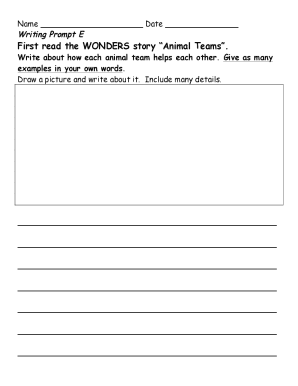 Fillable Online Writing Prompts Packet 1 Fax Email Print - pdfFiller