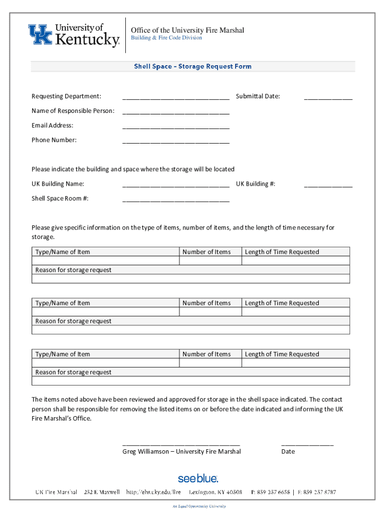 Fillable Online ehs uky Tennessee State Fire Marshal's Office Codes Enforcement ... Fax Email ...