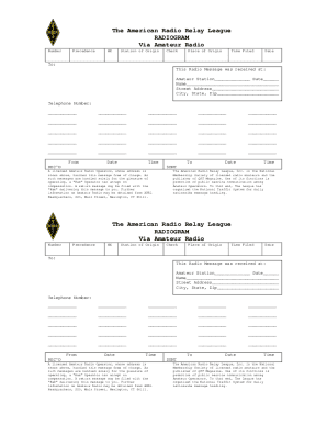 Fillable Online Arrl RadiogramFill Out Printable PDF Forms Online Fax ...