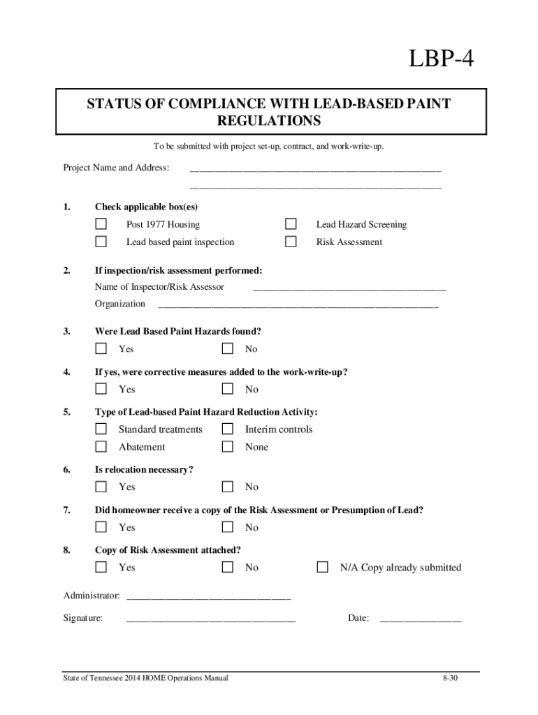 Fillable Online 40 CFR Part 745 Subpart F -- Disclosure of Known Lead ...