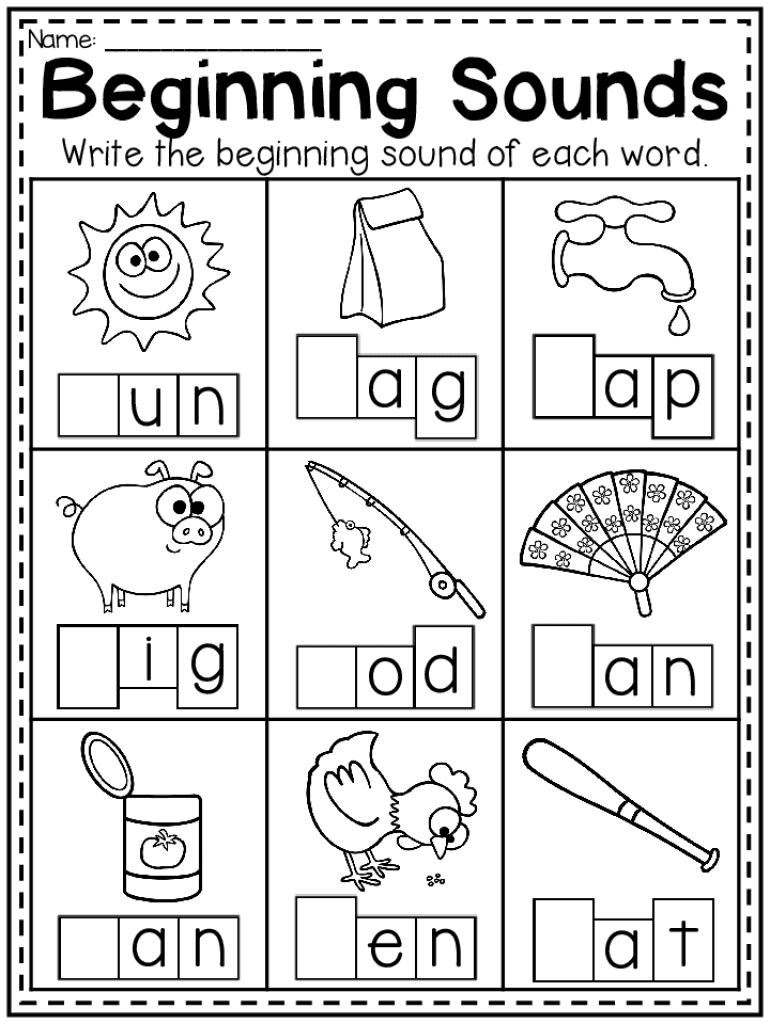 Fillable Online Beginning, Middle, and Ending Sounds: Using Fingers Fax ...