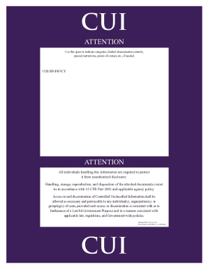 Fillable Online . CUI cover sheet Fax Email Print - pdfFiller