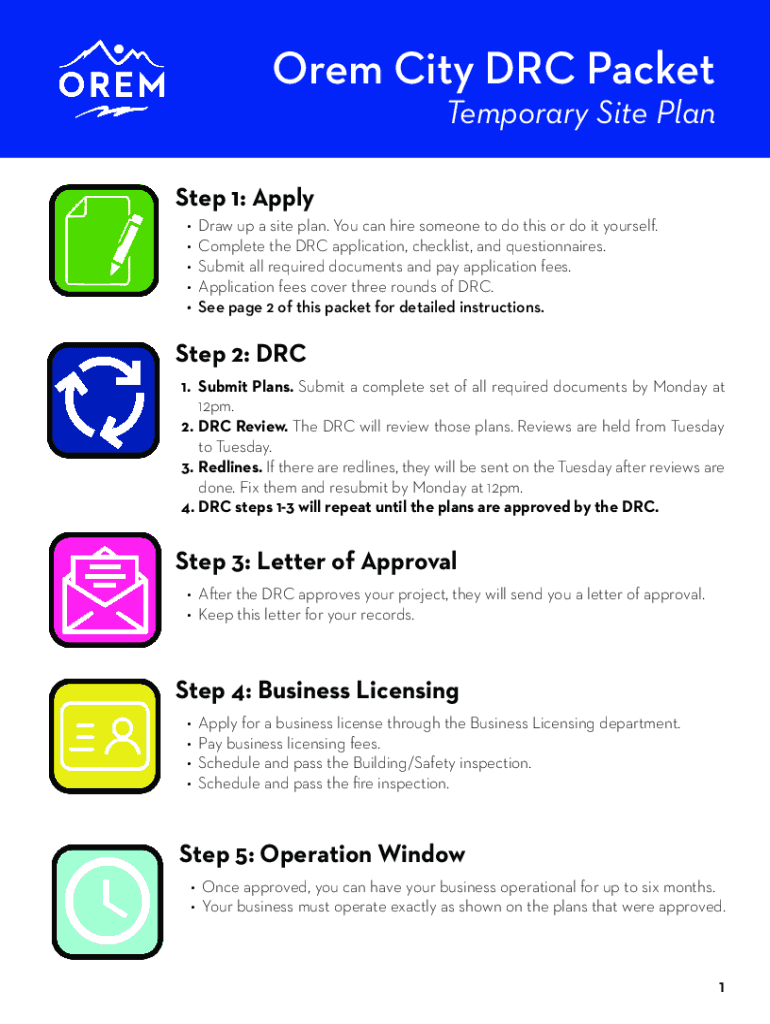 Fillable Online 6.21 DRC Packet - Temporary Site Plan.indd Fax Email ...