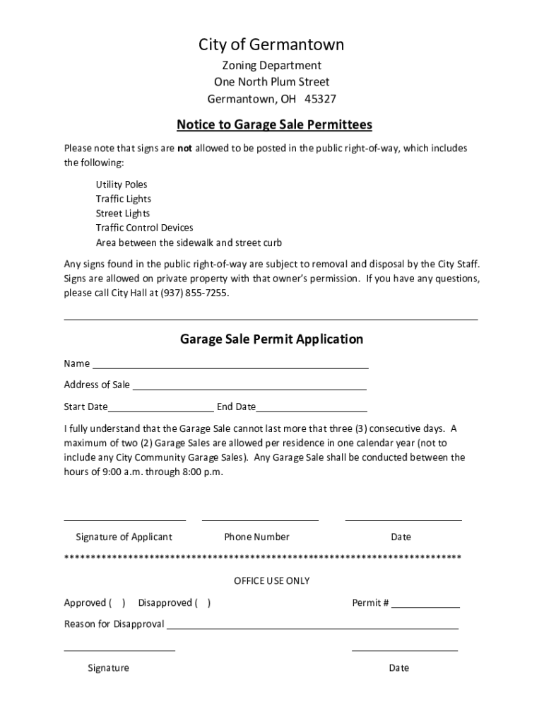 Fillable Online germantown oh Revised Code -of- Ordinances of Clinton County, Illinois Fax Email ...