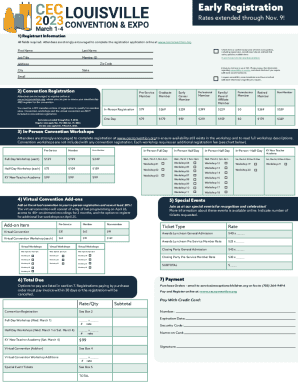 Fillable Online Group Registration Form - CEC Convention Fax Email ...