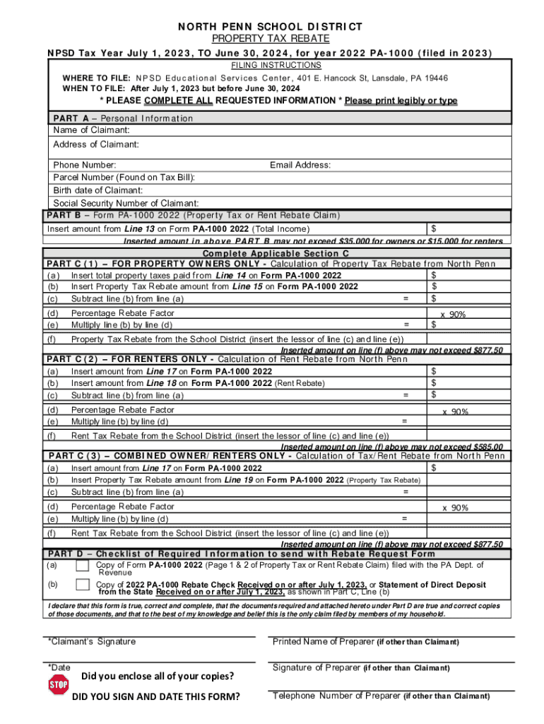 Fillable Online Tax Rebate Program and Form Fax Email Print - pdfFiller