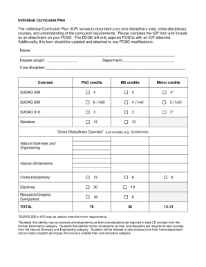 Fillable Online Individual Curriculum Plan Fax Email Print - pdfFiller