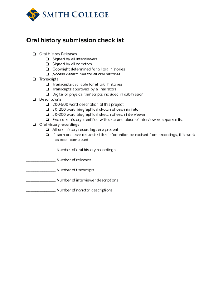 Fillable Online Release Forms and Agreements - Oral History Toolkit Fax ...
