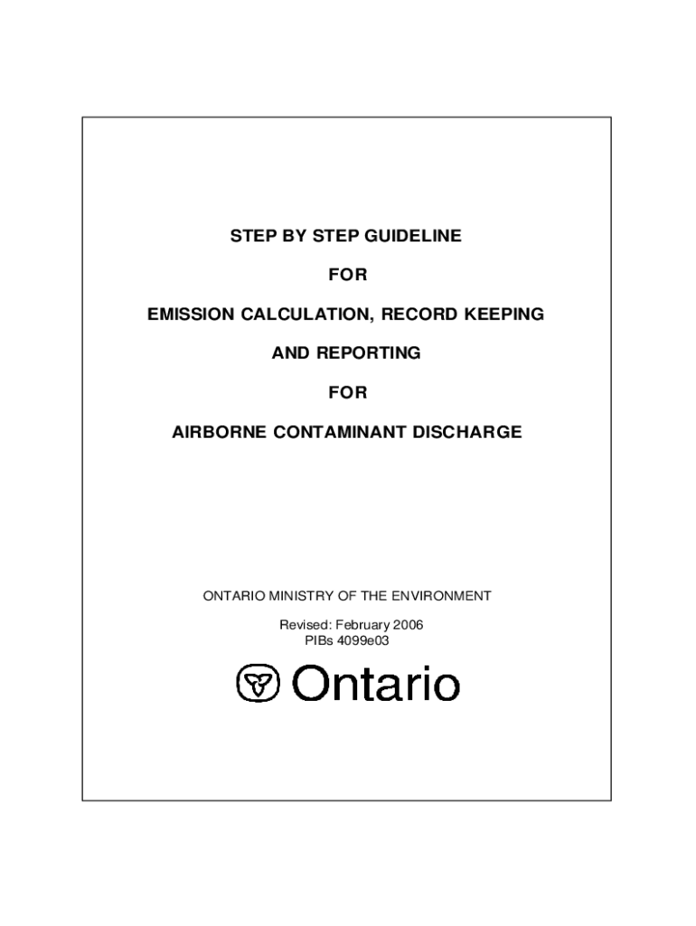 Fillable Online step by step guideline for emission calculation, record ...
