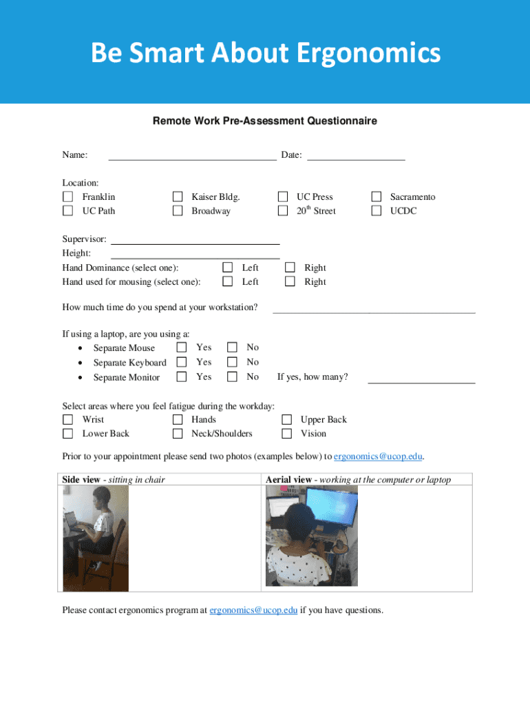 Fillable Online Sample Remote Work Form - FINAL Fax Email Print - pdfFiller