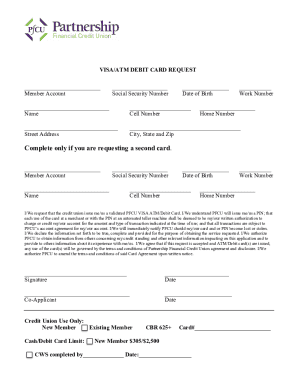 Fillable Online visa/atm debit card request Fax Email Print - pdfFiller