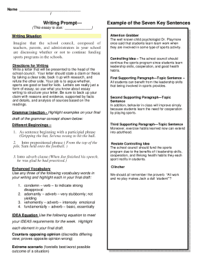 Fillable Online images pcmac Writing Prompt Example of the Seven Key ...