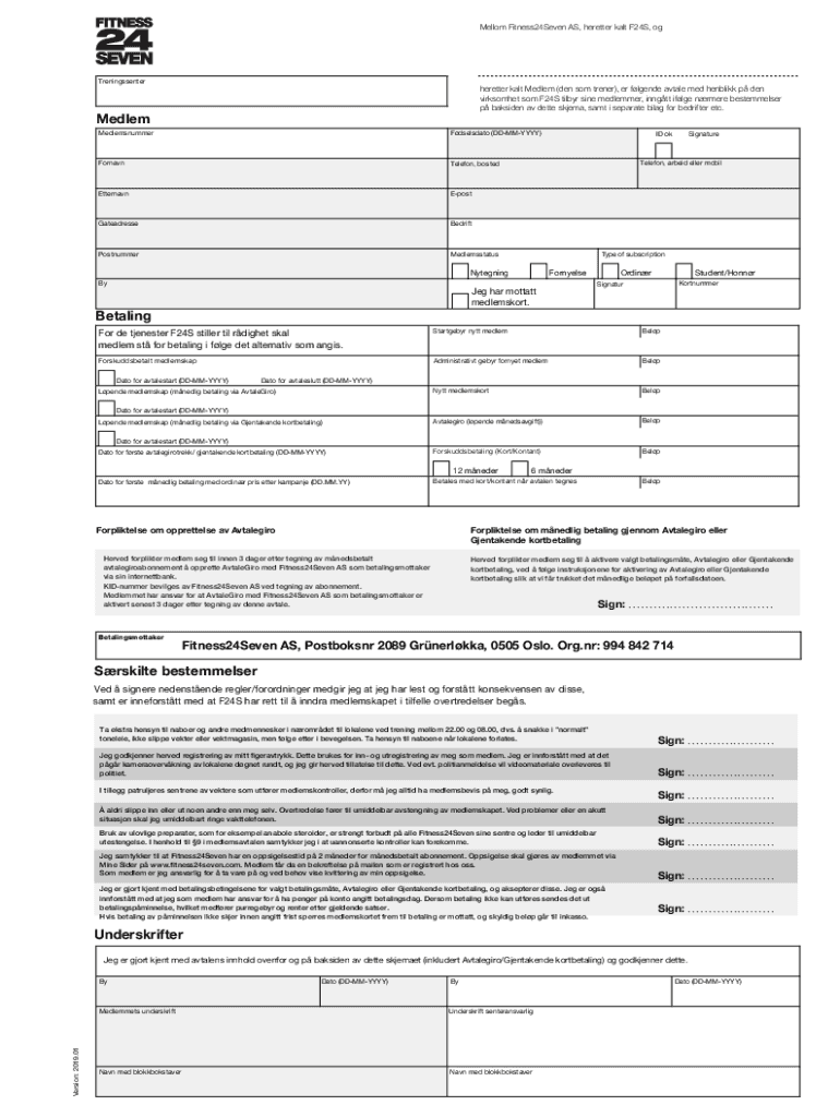 Fillable Online Rules and training regulationsFitness24Seven Fax Email Print - pdfFiller