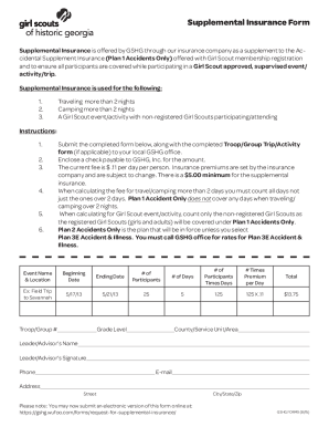 Fillable Online Supplemental Insurance Form Fax Email Print - pdfFiller