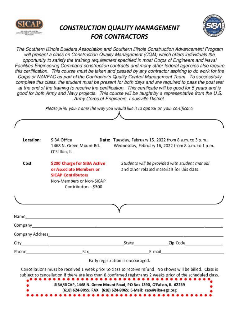 Fillable Online A Model Air Force Construction Quality Management ...