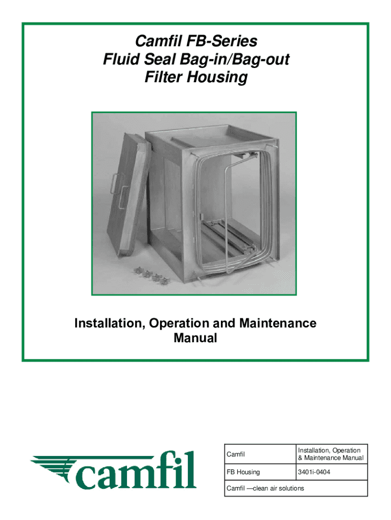 Fillable Online AAF Bag In Bag Out Installation and Operation HEPA ...