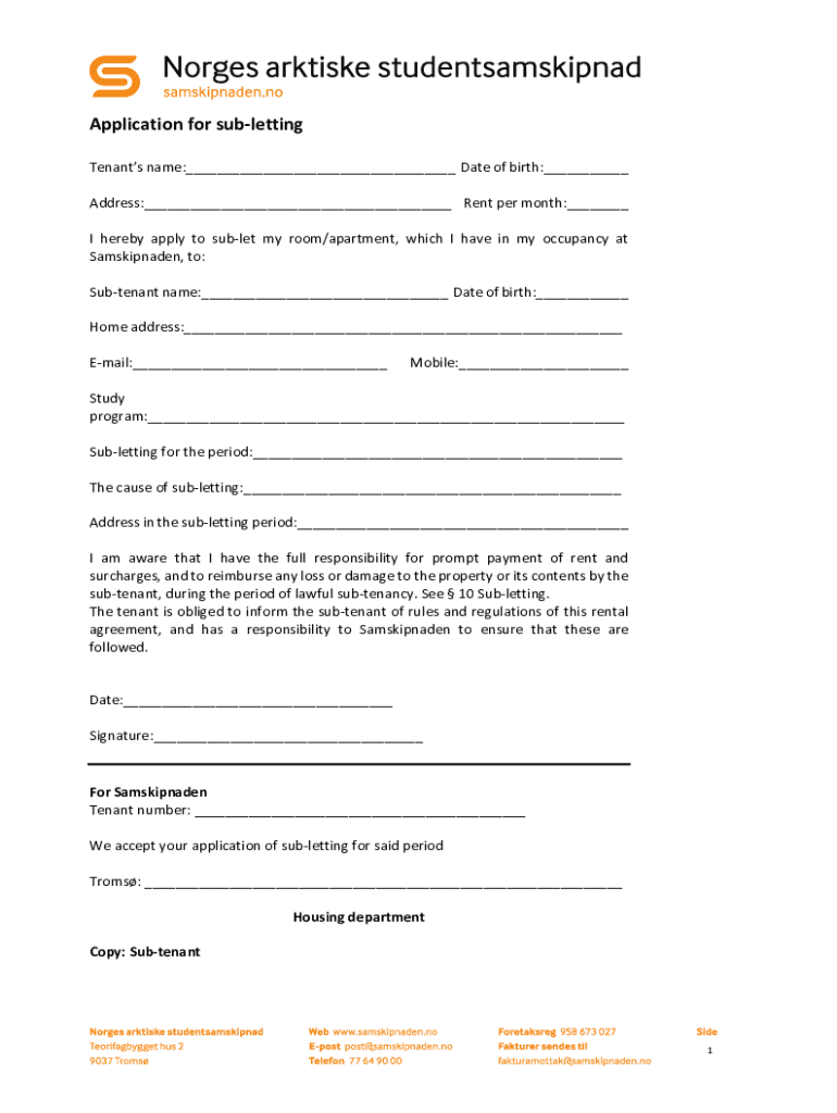 Fillable Online Sample Tenant Letter Requesting Landlord Permission to ...