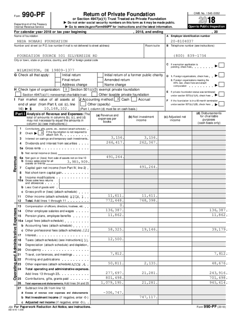 Fillable Online E3101OR8. Neda Nobari Foundation Fax Email Print ...